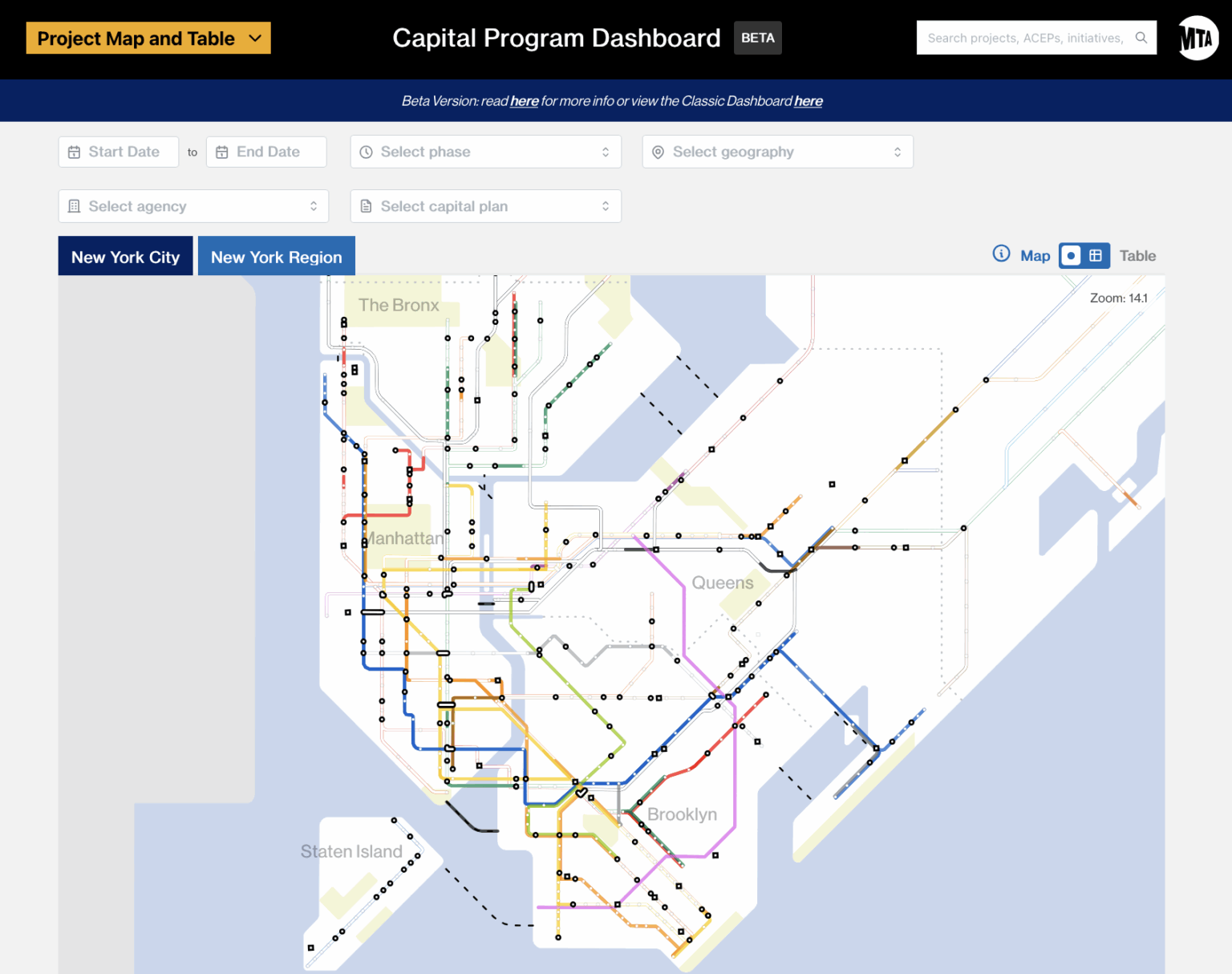 Statement on MTA’s Capital Program Dashboard - BetaNYC
